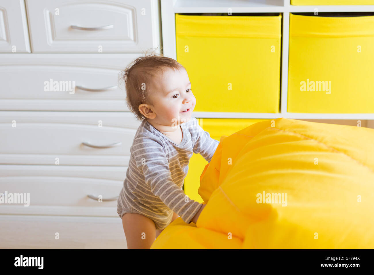 Beautiful expressive adorable happy cute smiling baby infant face Stock ...