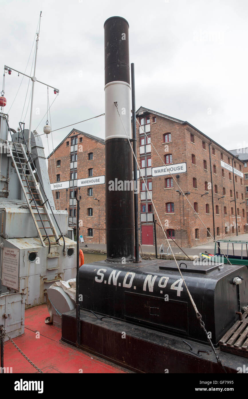 EDITORIAL USE ONLY An exhibit showing a SND No4 Steam dredger at the ...