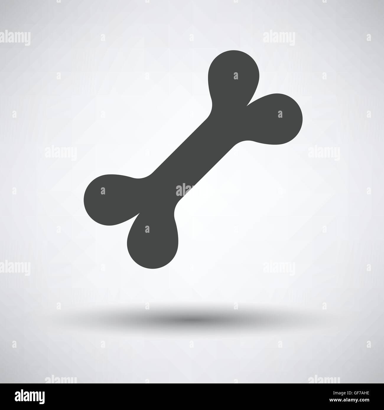 Dog food bone icon on gray background with round shadow. Vector ...