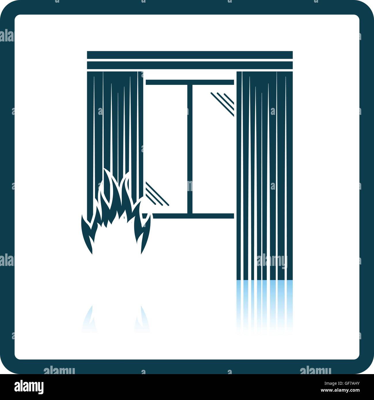 Fire smoke icon reflection design hi-res stock photography and images ...