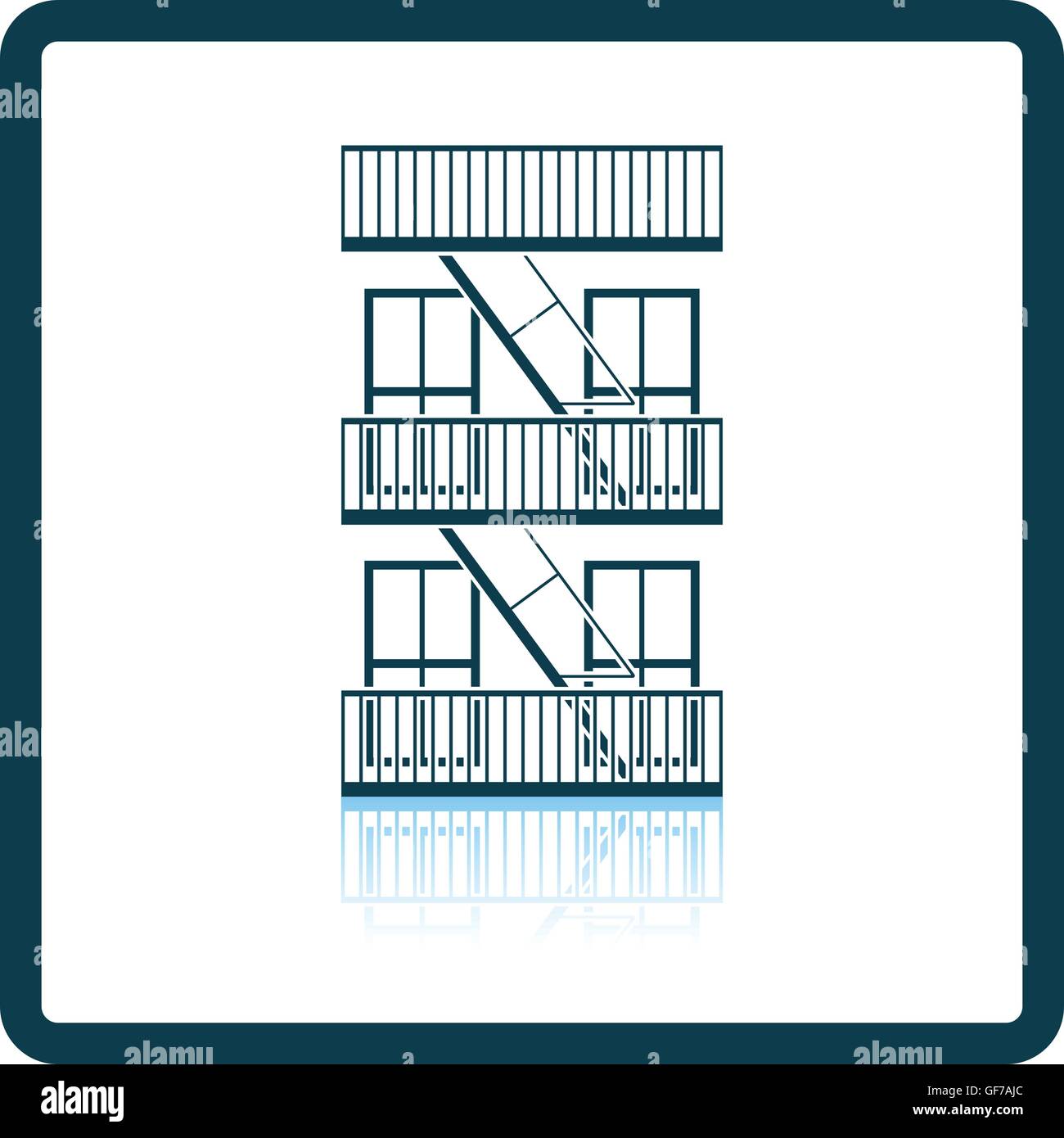 Fire escape ladder vector hi-res stock photography and images - Alamy