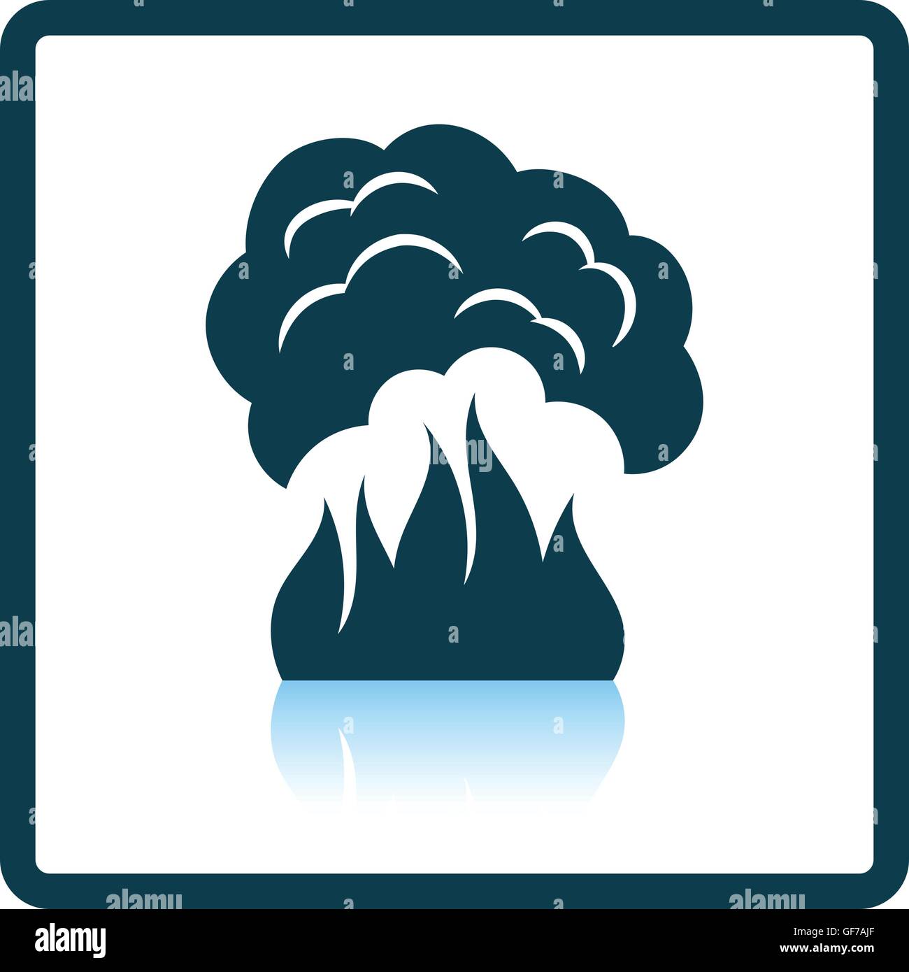 Fire smoke icon reflection design Stock Vector Images - Alamy