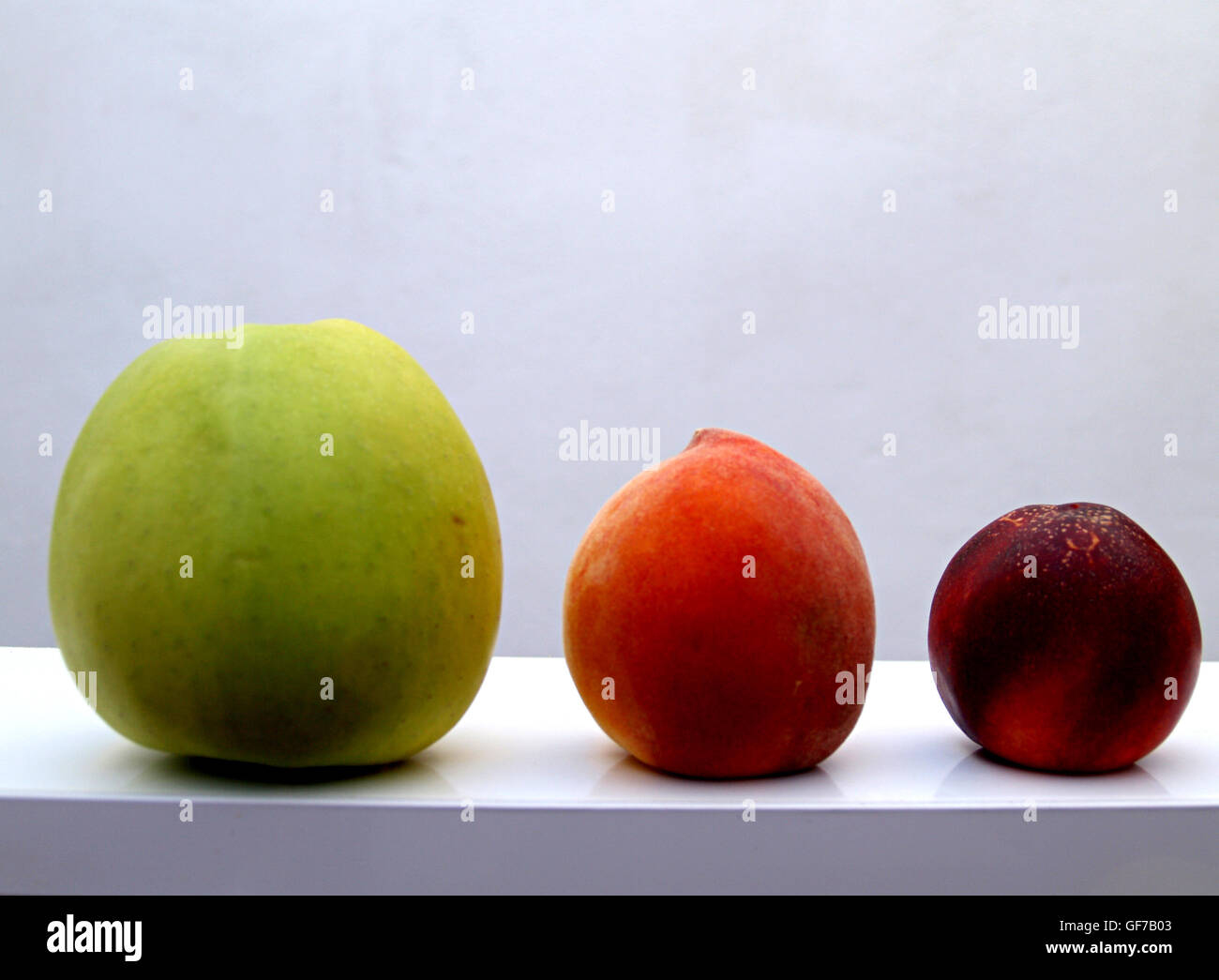 fruits row on white background Stock Photo - Alamy