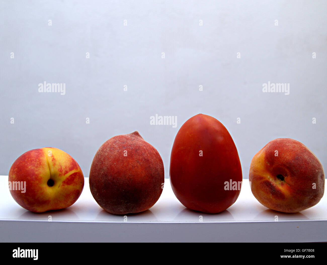 White line peach fruit nectarine hi-res stock photography and images ...