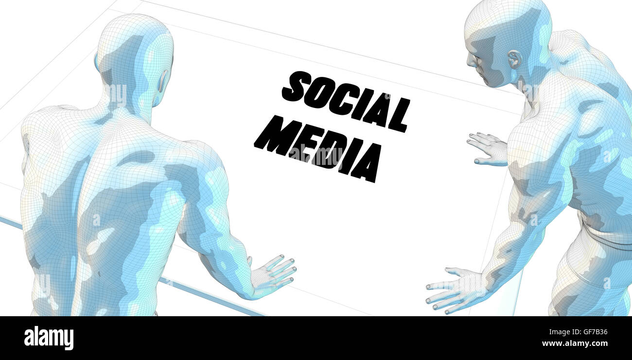 Social Media Discussion and Business Meeting Concept Art Stock Photo ...