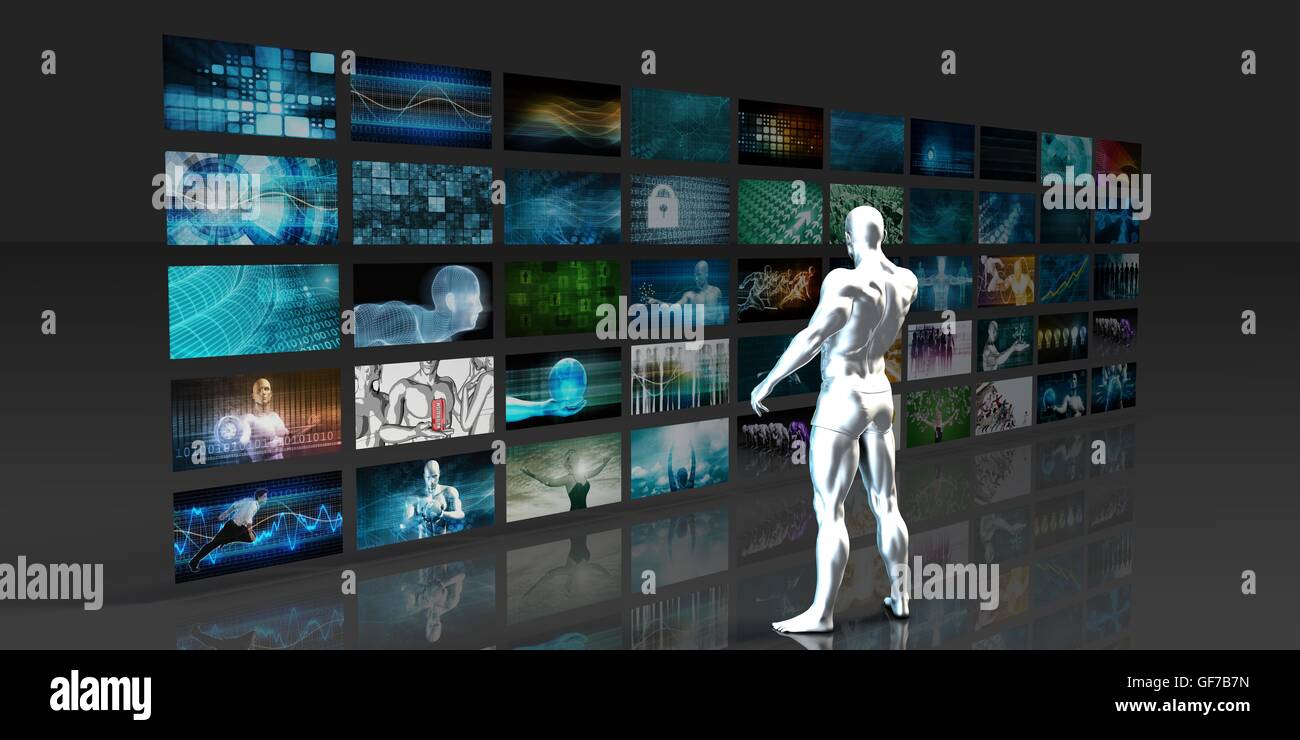 Media Monitoring as a Marketing Mass Communications Concept Art Stock ...