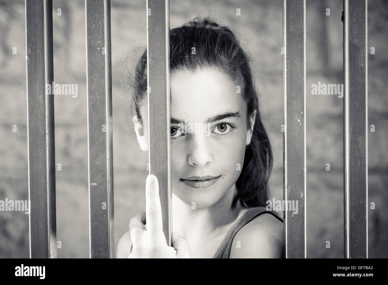 Teen Behind Bars High Resolution Stock Photography and Images - Alamy