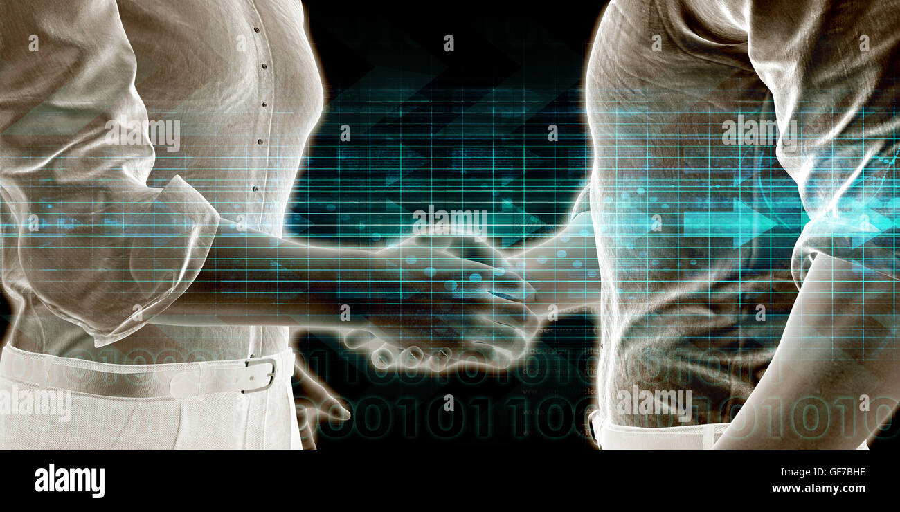 Collaboration Concept with Business Deal Between Two Partners Stock ...