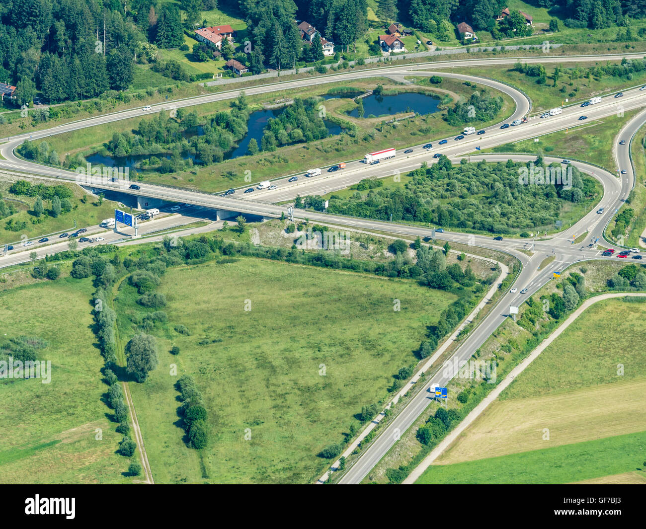 Aerial photography motorway hi-res stock photography and images - Alamy
