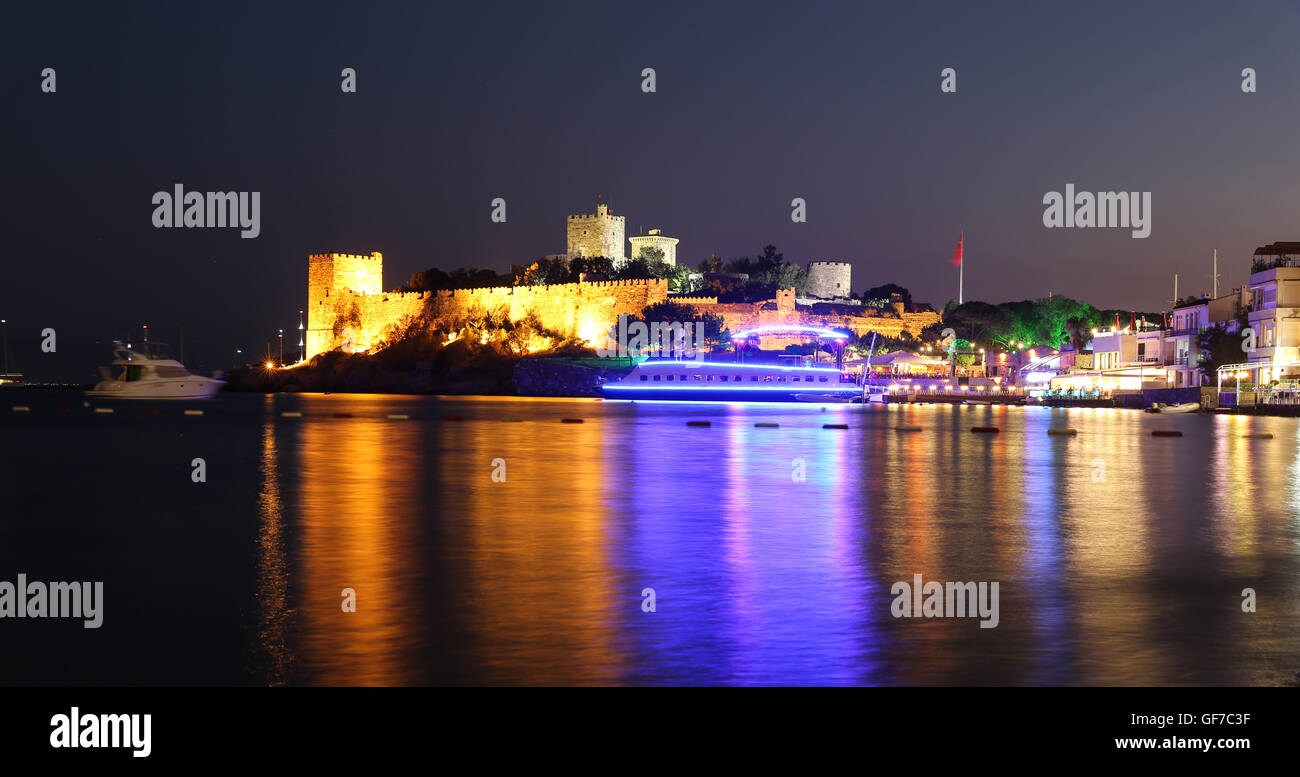 Bodrum Castle in Aegean Coast of Turkey Stock Photo - Alamy