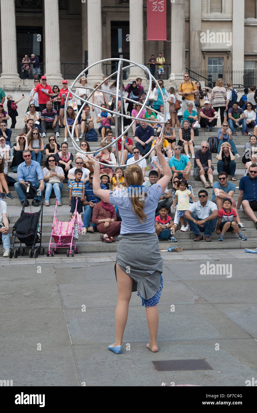 Busking Festival Trafalgar Square London England UK Europe Stock Photo ...