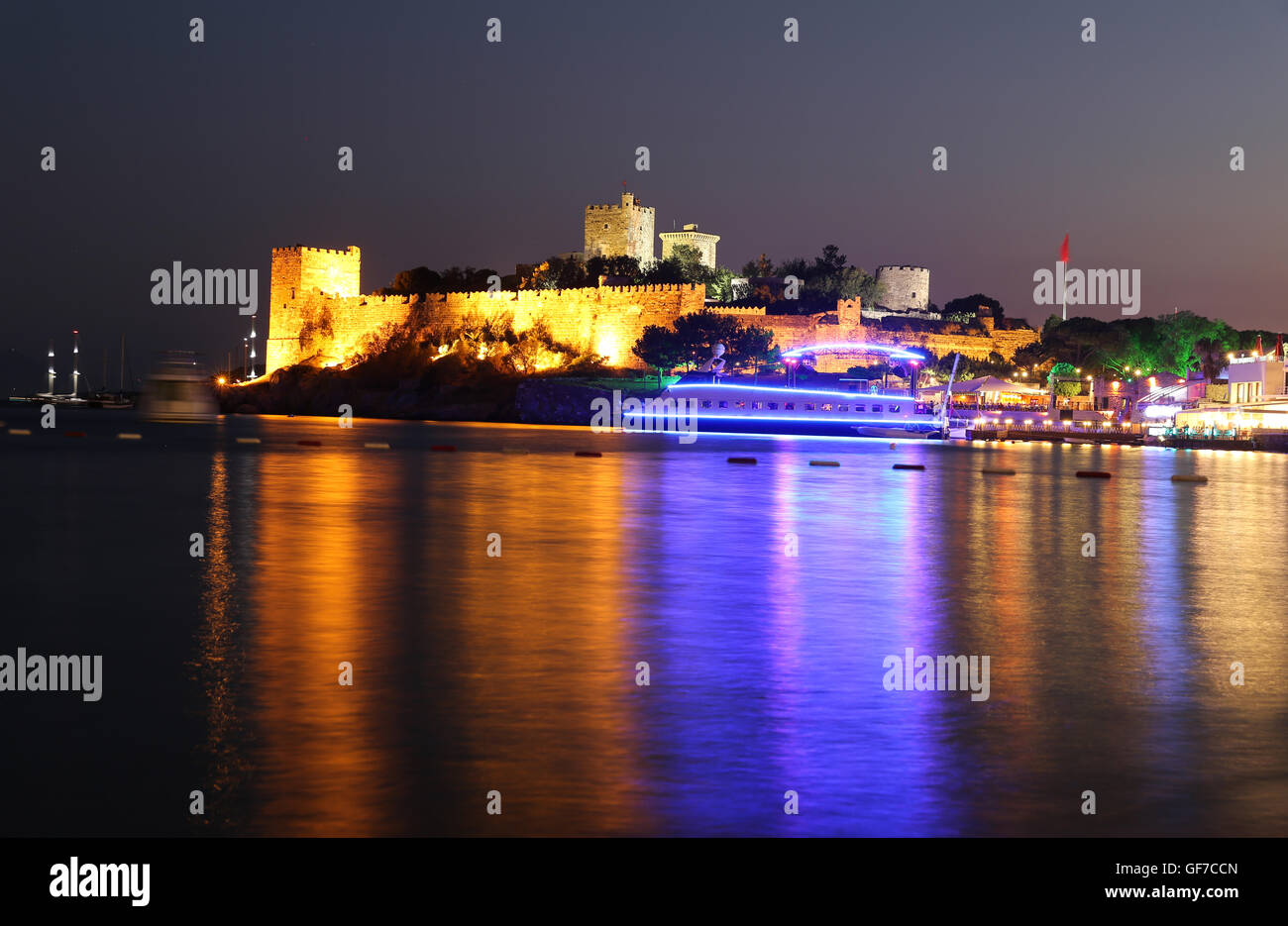 Bodrum Castle in Aegean Coast of Turkey Stock Photo - Alamy