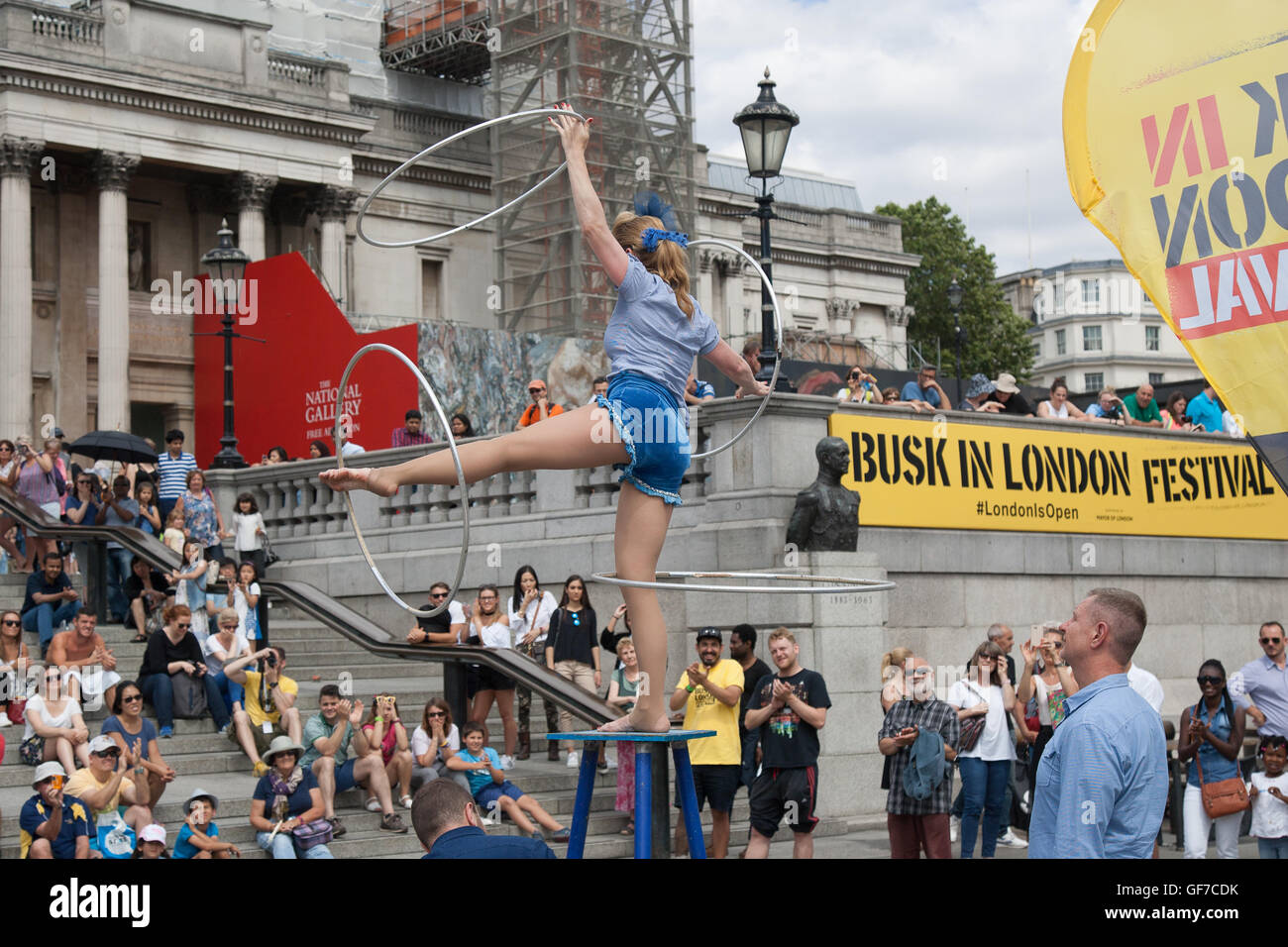 Busking Festival Trafalgar Square London England UK Europe Stock Photo ...