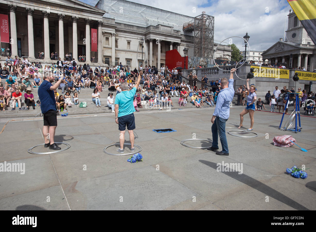 Busking Festival Trafalgar Square London England UK Europe Stock Photo ...