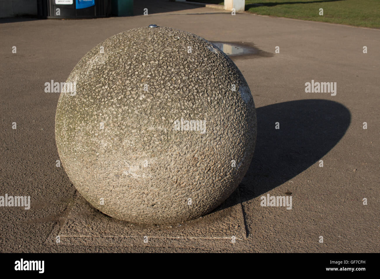 Textured Concrete ball at Highfields Nottingham Stock Photo - Alamy