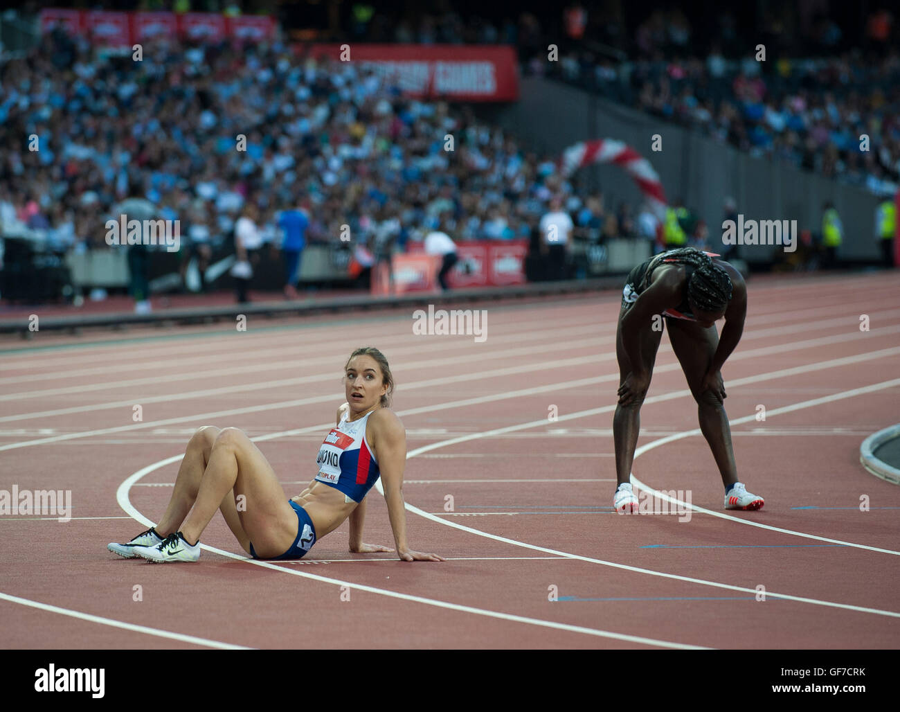 LONDON, ENGLAND - JULY 22: Emily Diamond (L) Anyika Onuora (R ...