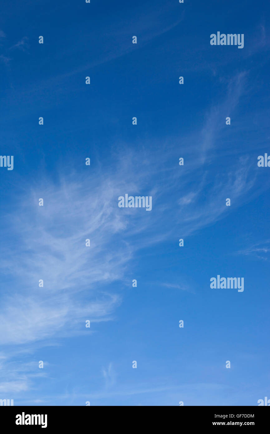 Natural abstract background of wispy clouds in a blue summer sky Stock ...