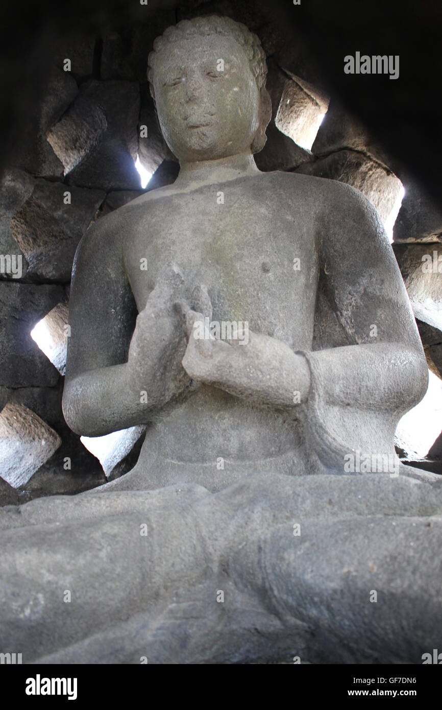 Borobudur temple inside de bell Stock Photo - Alamy