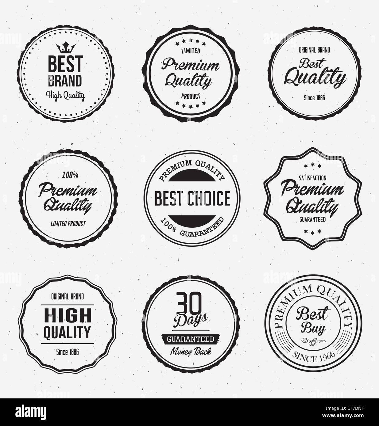 Vintage Quality Labels Stock Vector Image & Art - Alamy