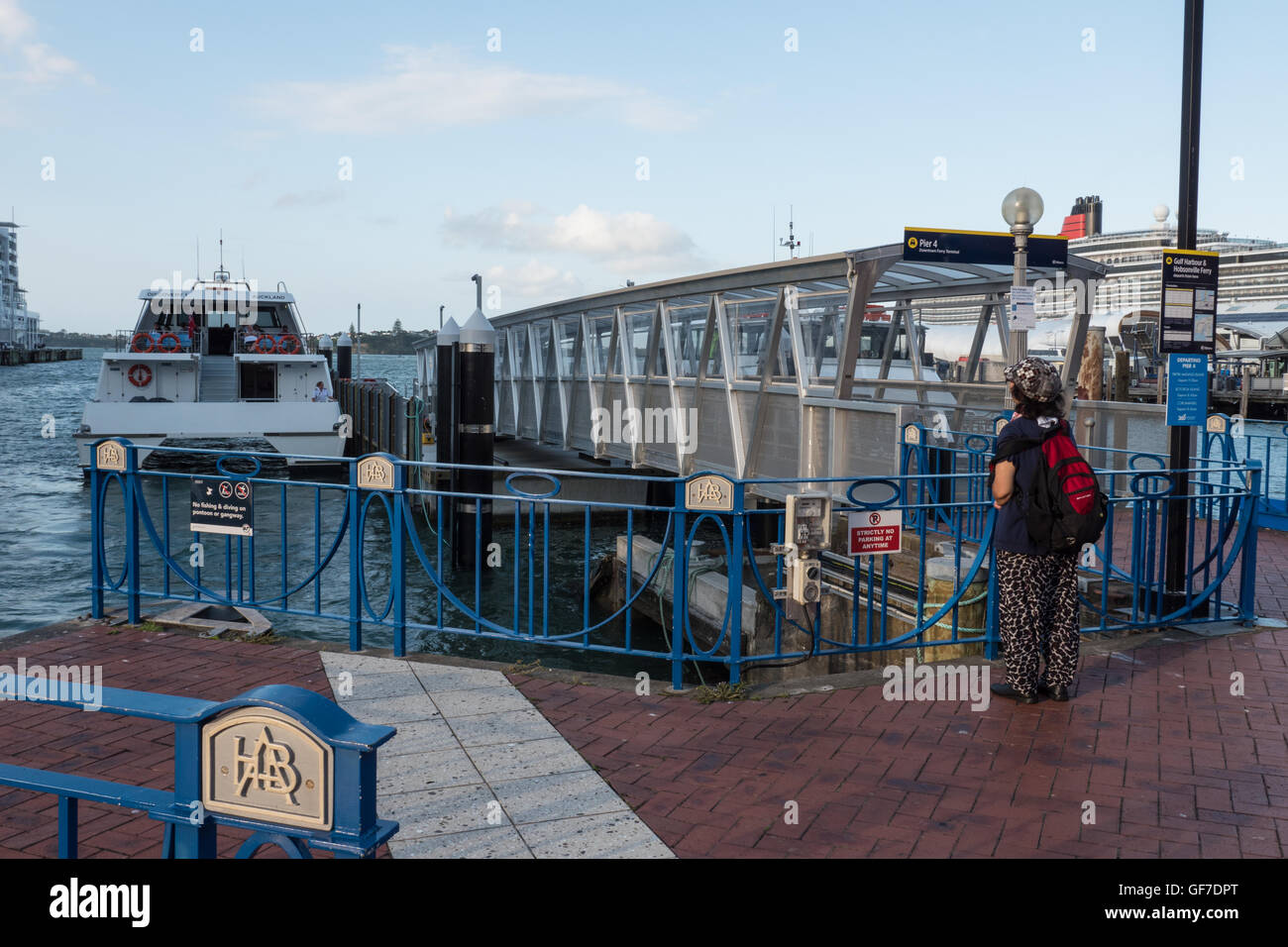Ferry terminal, Auckland harbour, North Island New Zealand Stock Photo ...