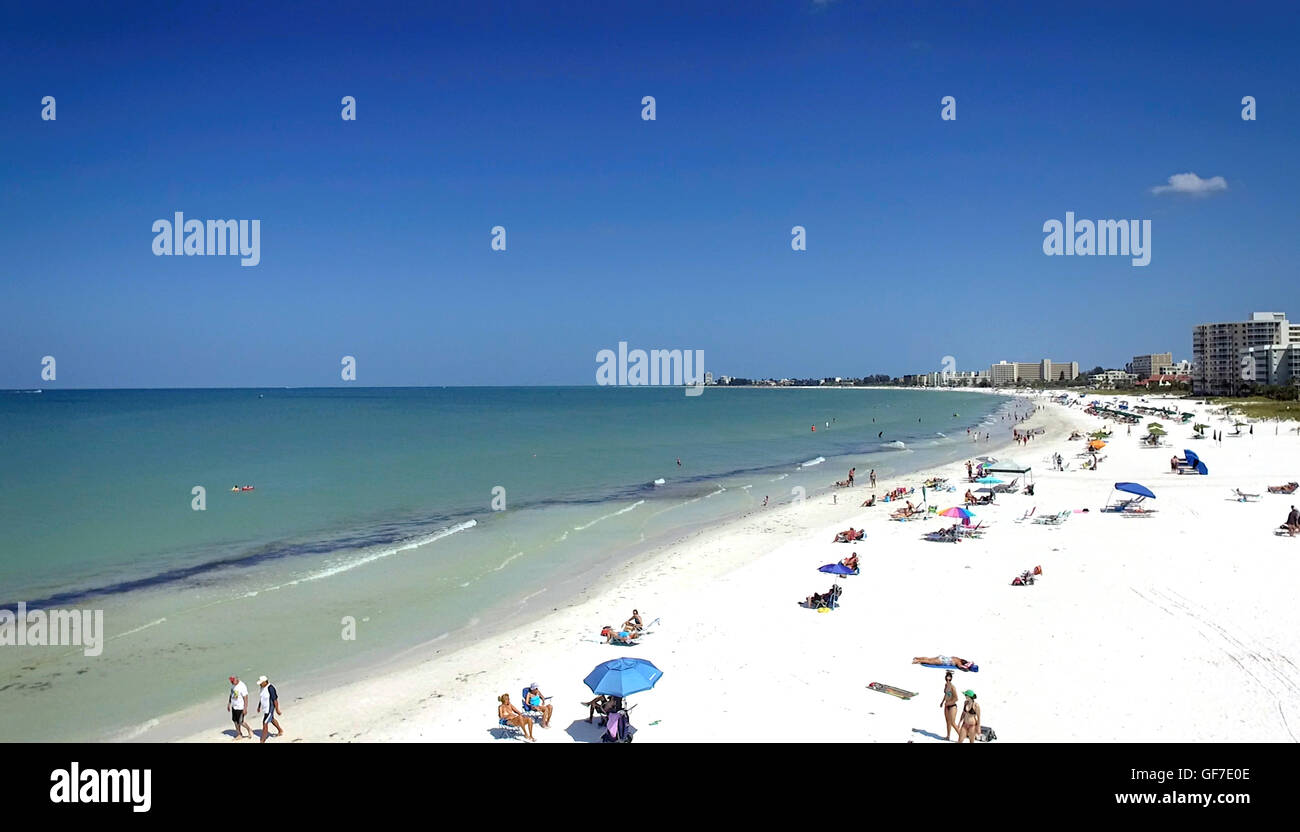 Aerial view of Siesta Key beach in Sarasota, FL Stock Photo - Alamy
