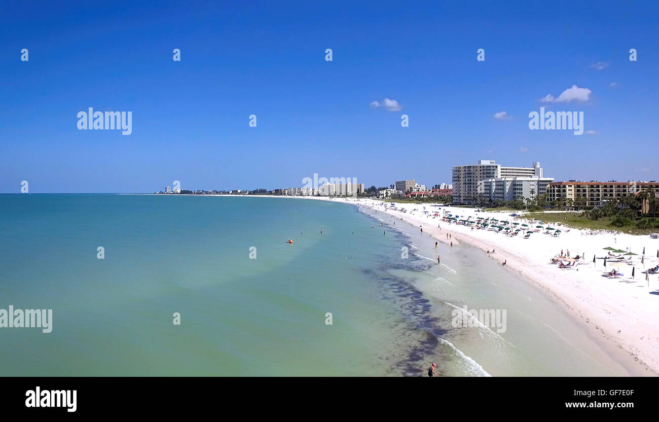 Aerial view of Siesta Key beach in Sarasota, FL Stock Photo - Alamy