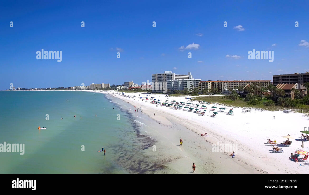 Siesta key beach aerial view hi-res stock photography and images - Alamy