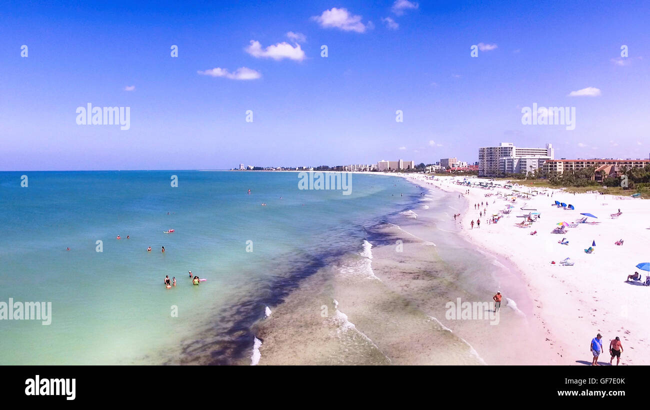 Siesta key beach aerial view hi-res stock photography and images - Alamy