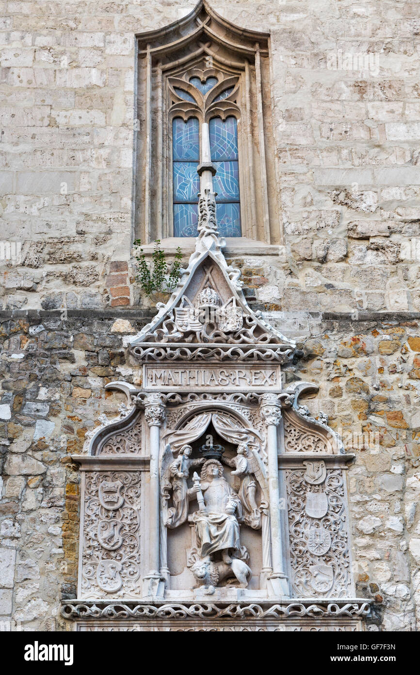 Ancient tower wall in Budapest Buda Castle district, Hungary Stock ...