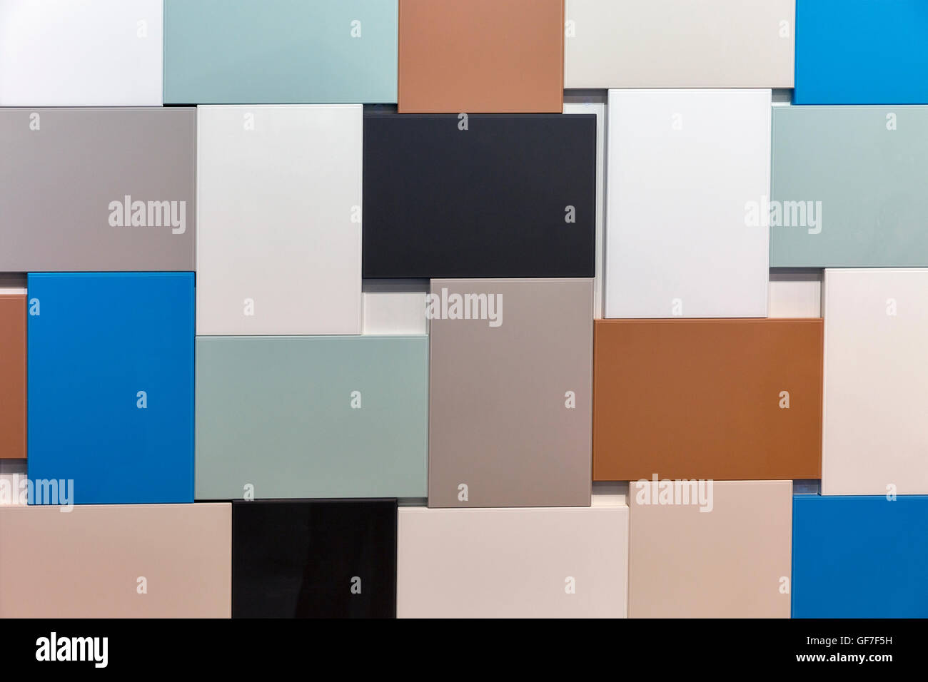 wall of multicolor rectangles background closeup Stock Photo - Alamy