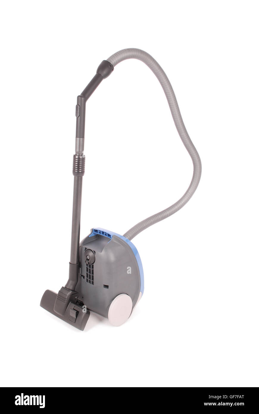 Blue vacuum cleaner isolated on white background with soft shadow Stock ...