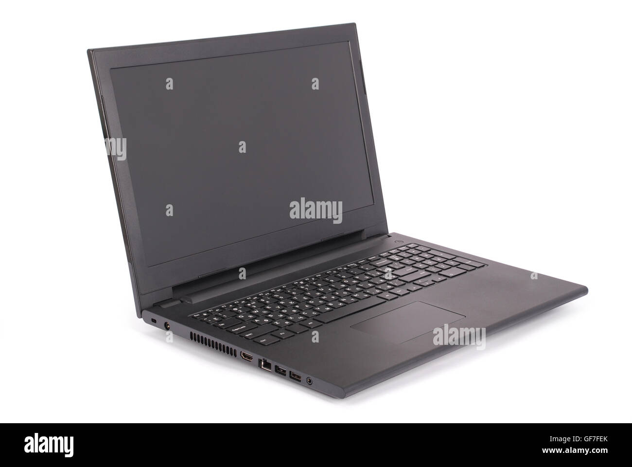 Black laptop white background with soft shadow. Clipping path Stock ...