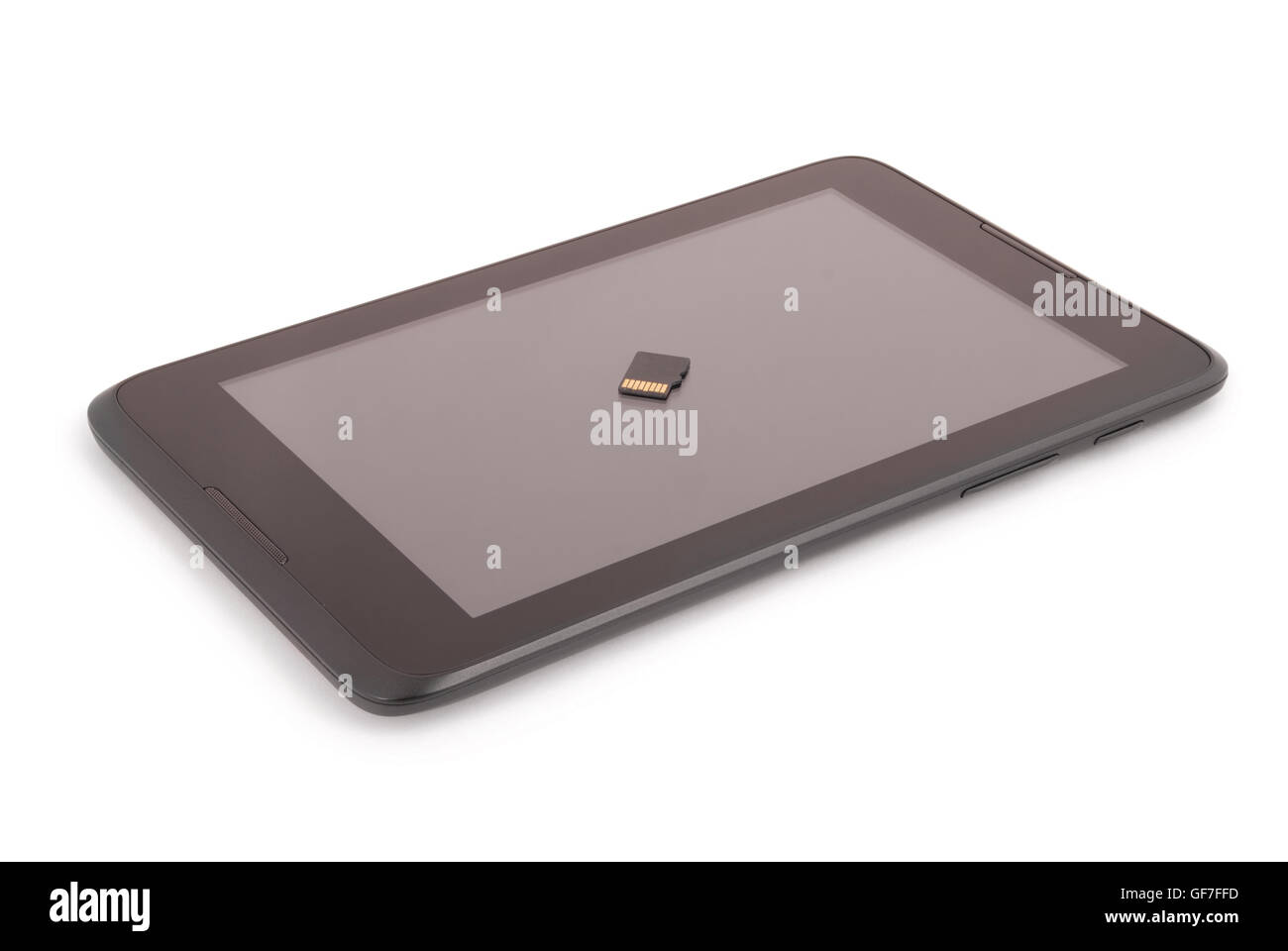 Flash card on the tablet PC. Closeup with clipping path Stock Photo - Alamy