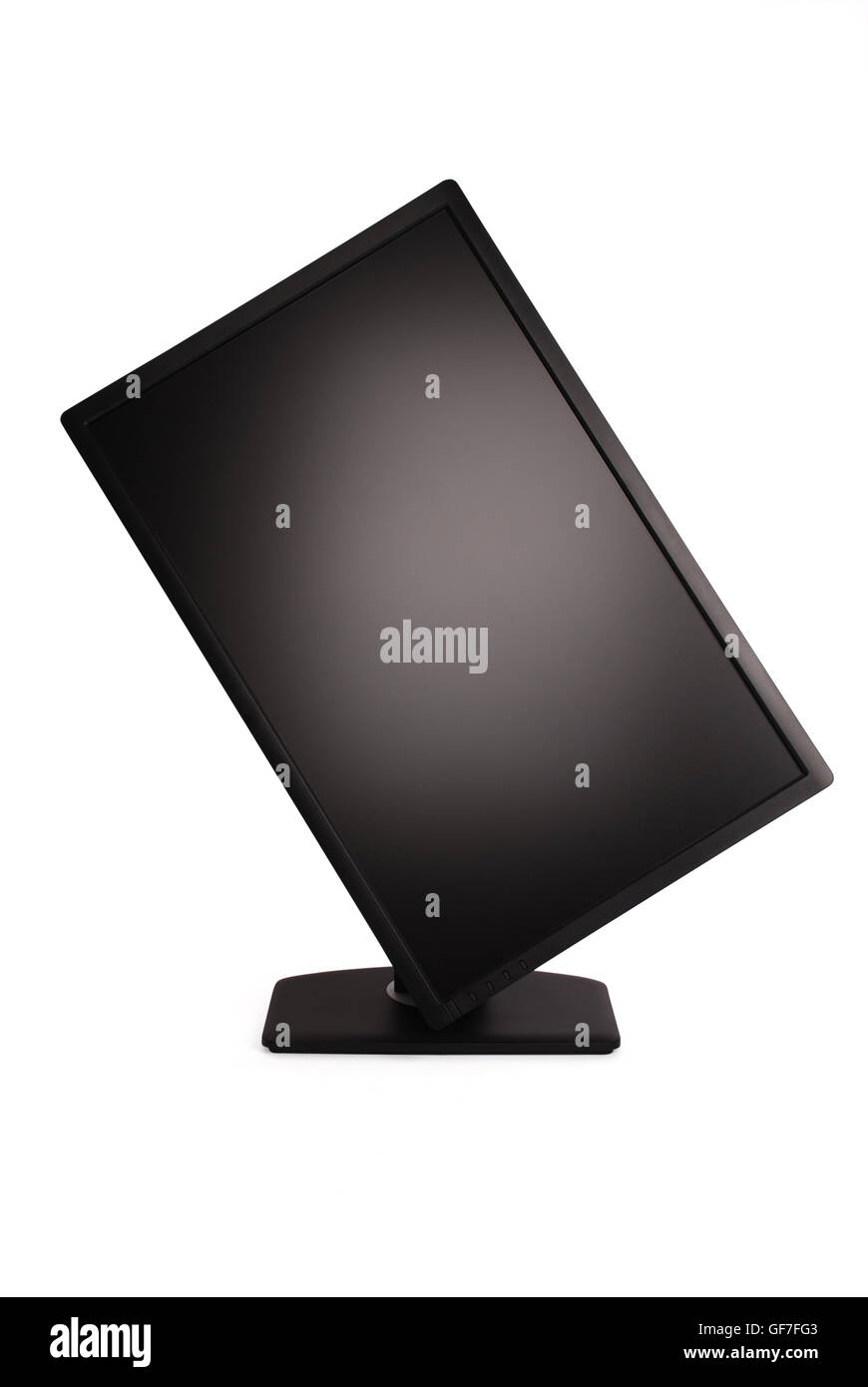 Black PC monitor white background with soft shadow (Clipping path Stock ...