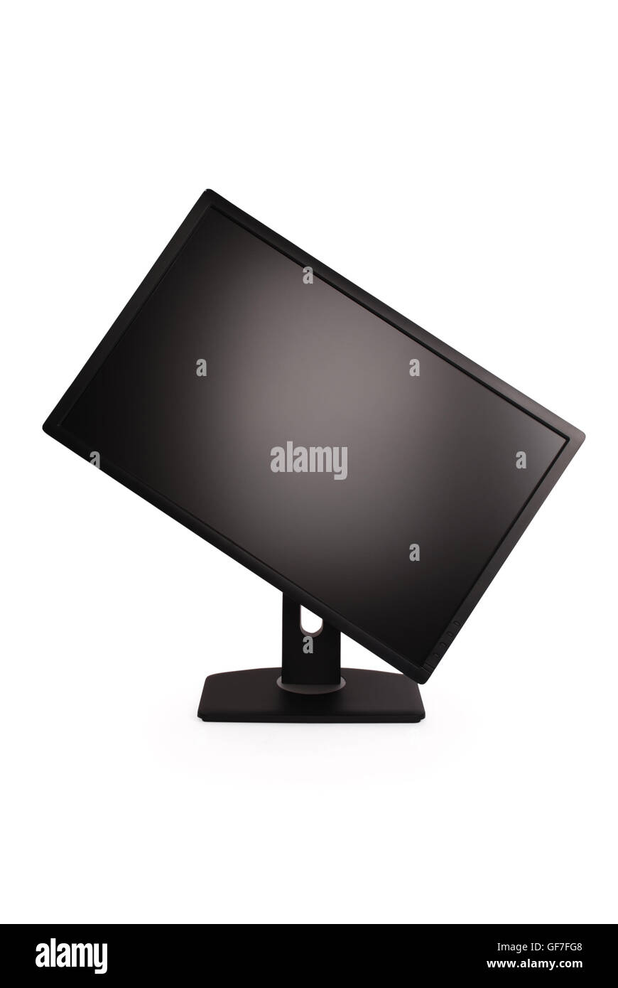 Black PC monitor white background with soft shadow (Clipping path Stock ...