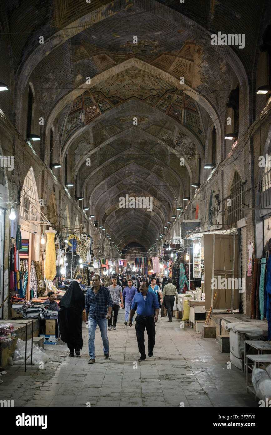 Corridors of Iranian market - traditional architecture around the ...