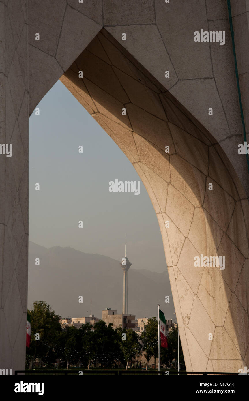 Borj-e Azadi (Liberty Tower). The tower build as a monument marks the ...