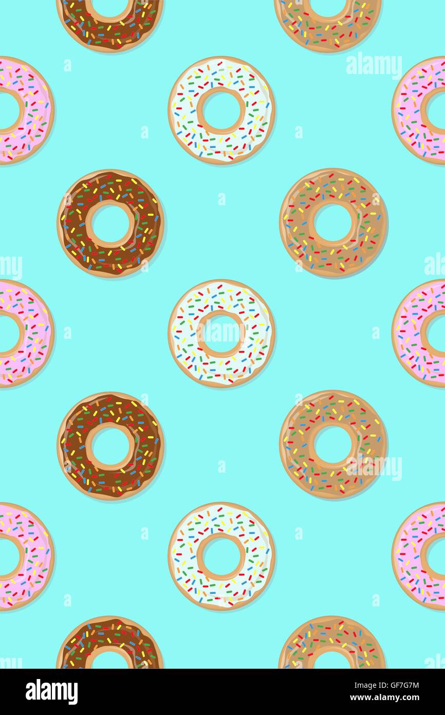 Donut seamless pattern. Vector illustration Stock Vector Image & Art ...