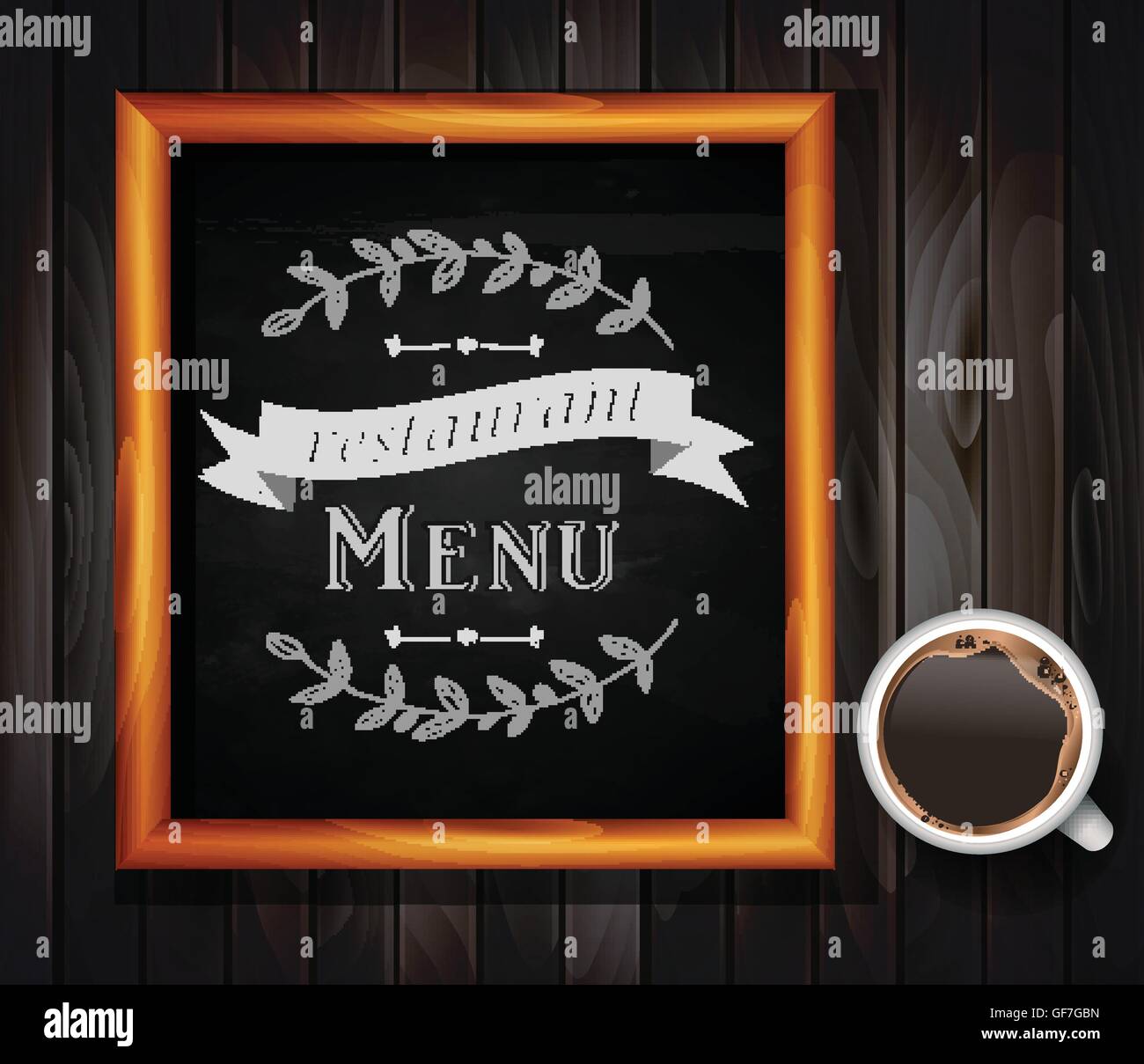 Menu on Chalkboard Stock Vector Image & Art - Alamy