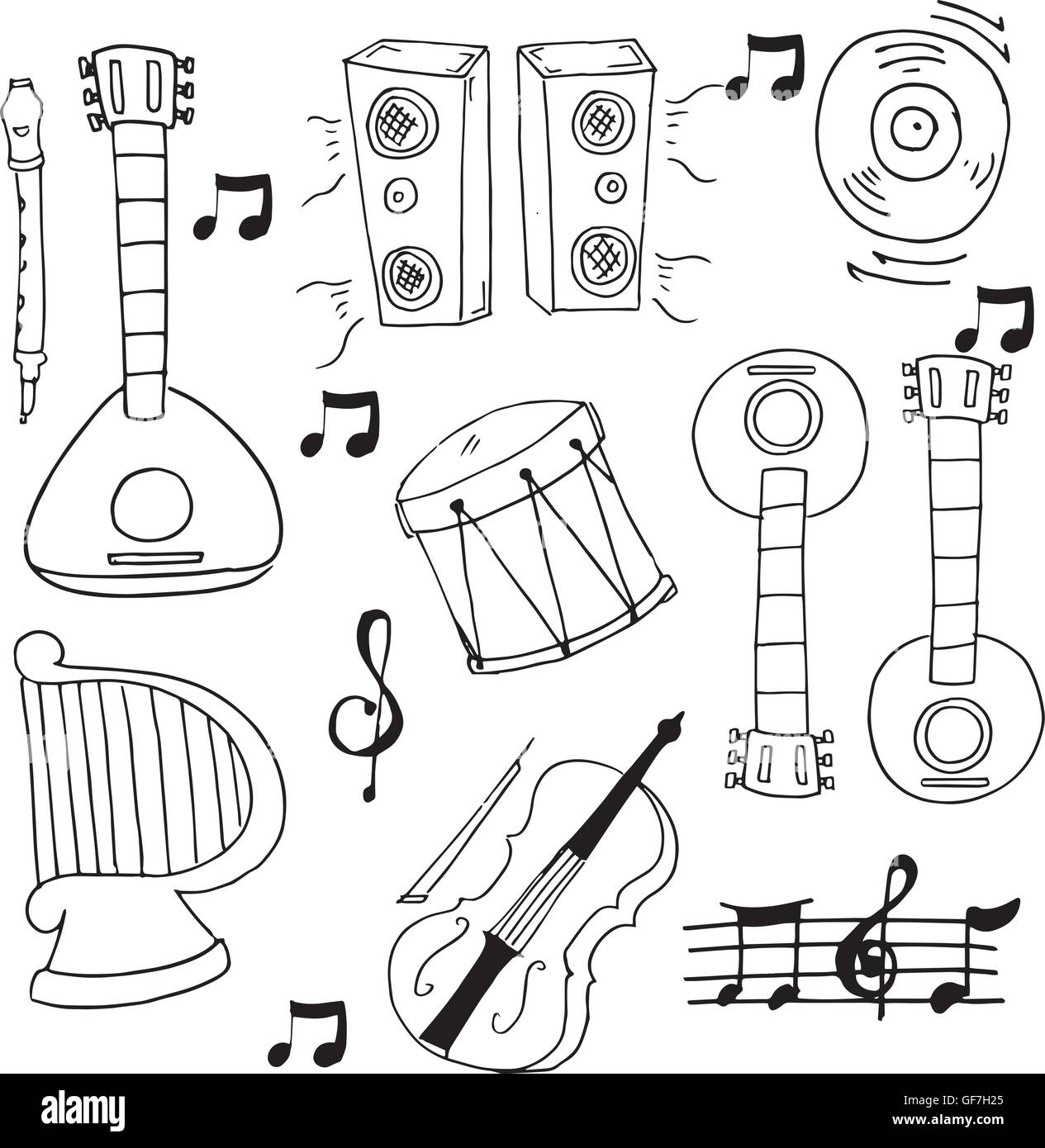 Hand piano drawing hi-res stock photography and images - Alamy