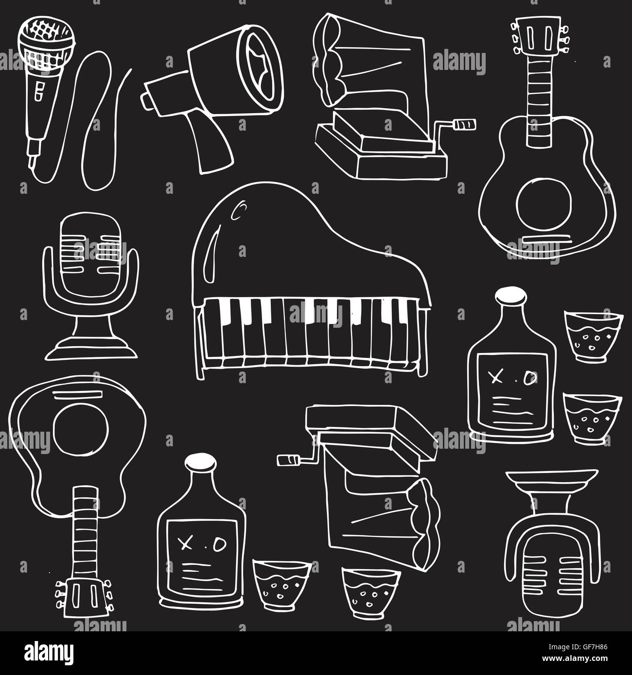 Doodle of music stock collection Stock Vector Image & Art - Alamy