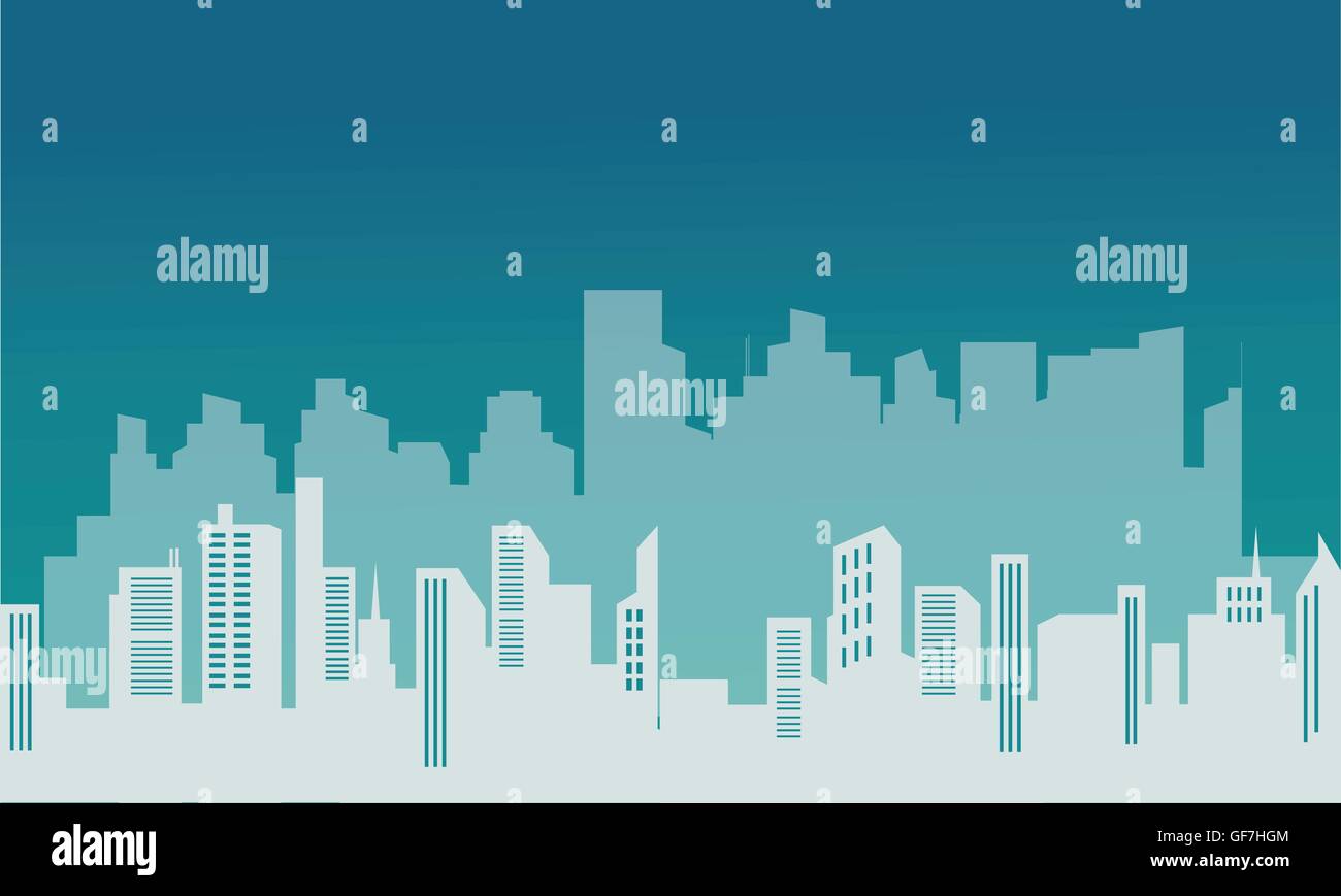 Silhouette of beautiful buildings scenery Stock Vector Image & Art - Alamy