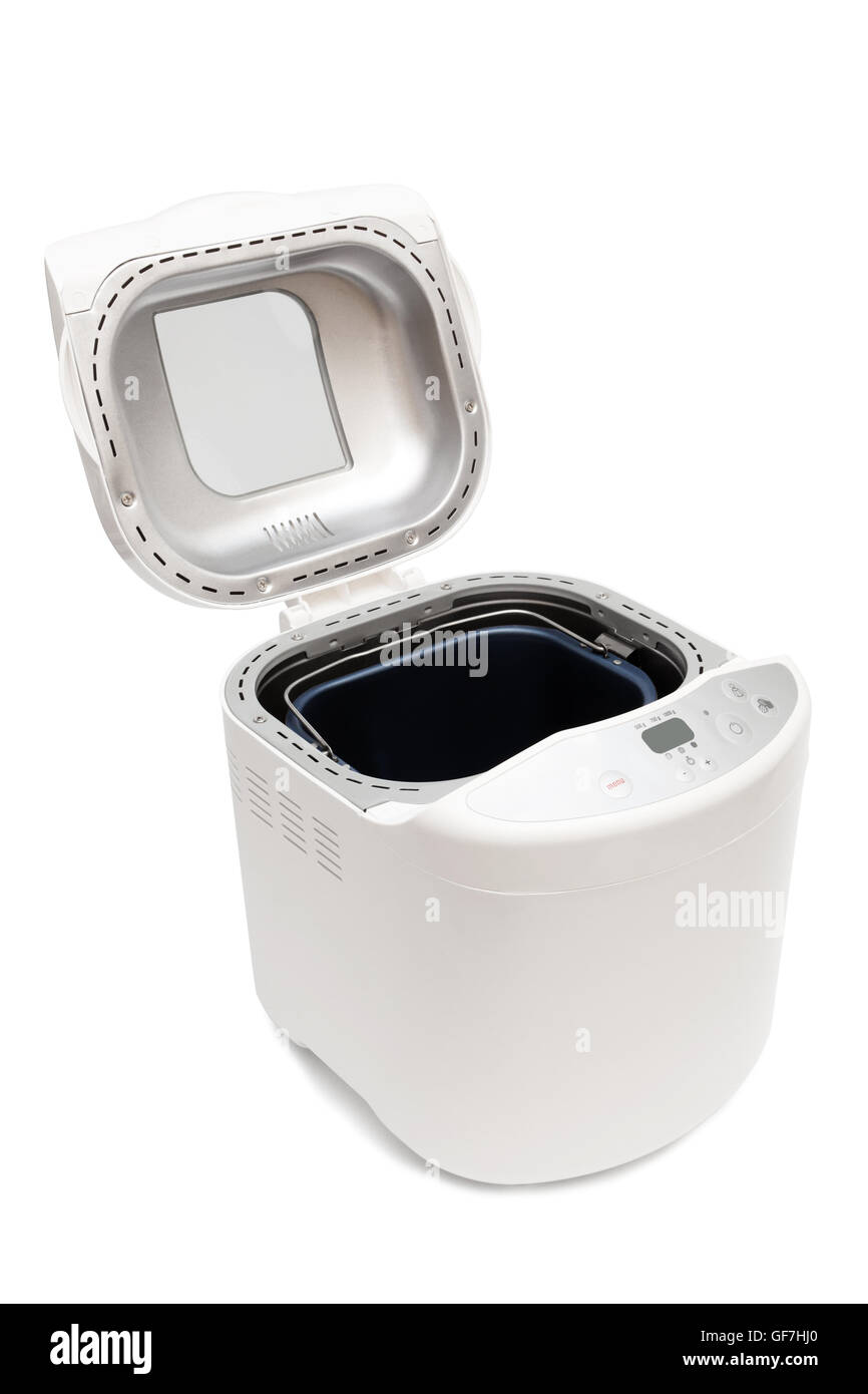 electric bread maker on a white background Stock Photo - Alamy