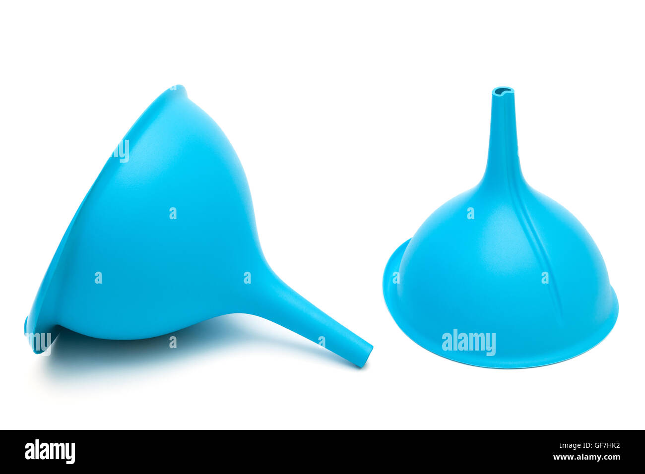 two blue funnel with a white background Stock Photo - Alamy