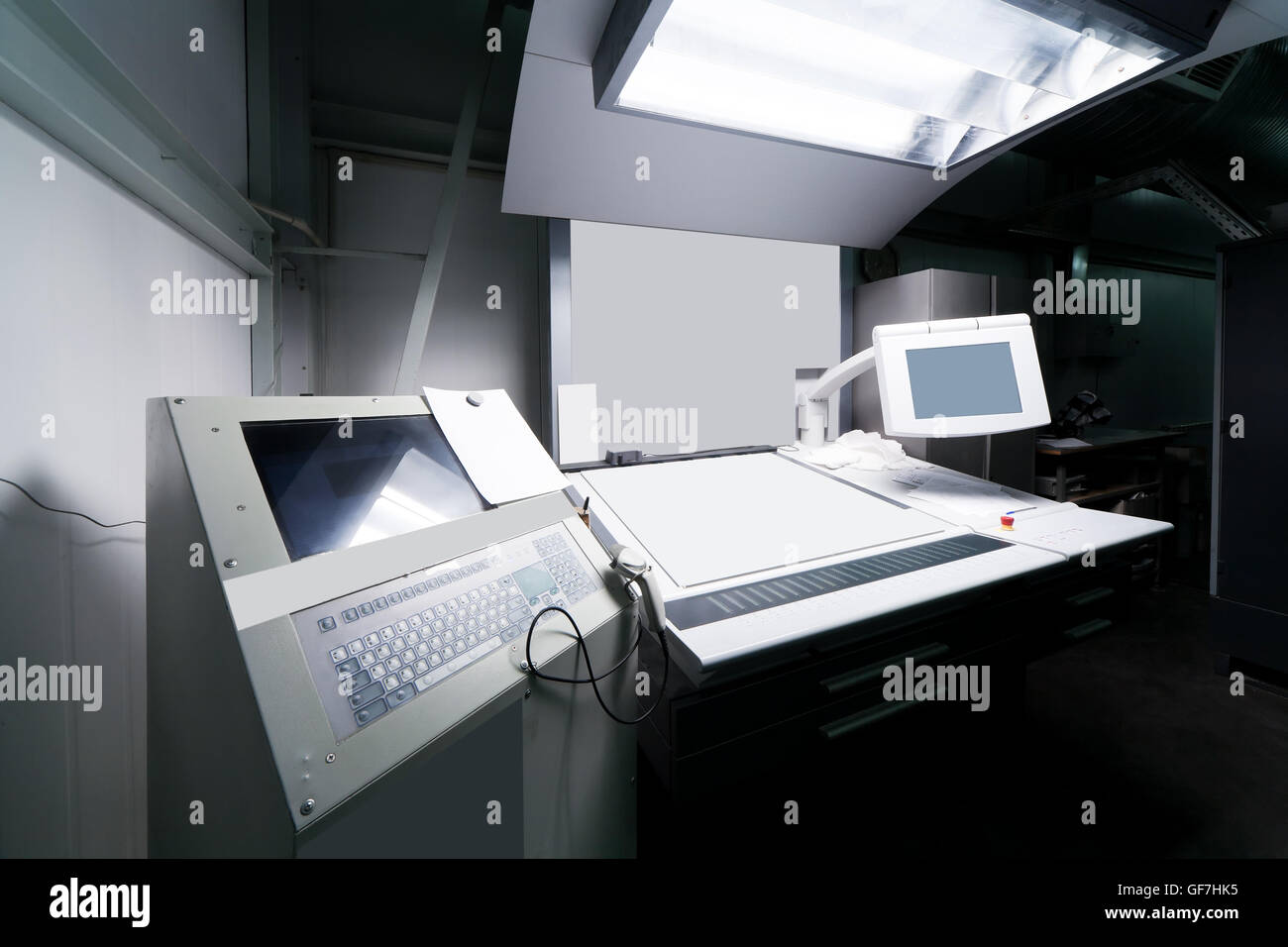 control panel in the modern printing press Stock Photo - Alamy