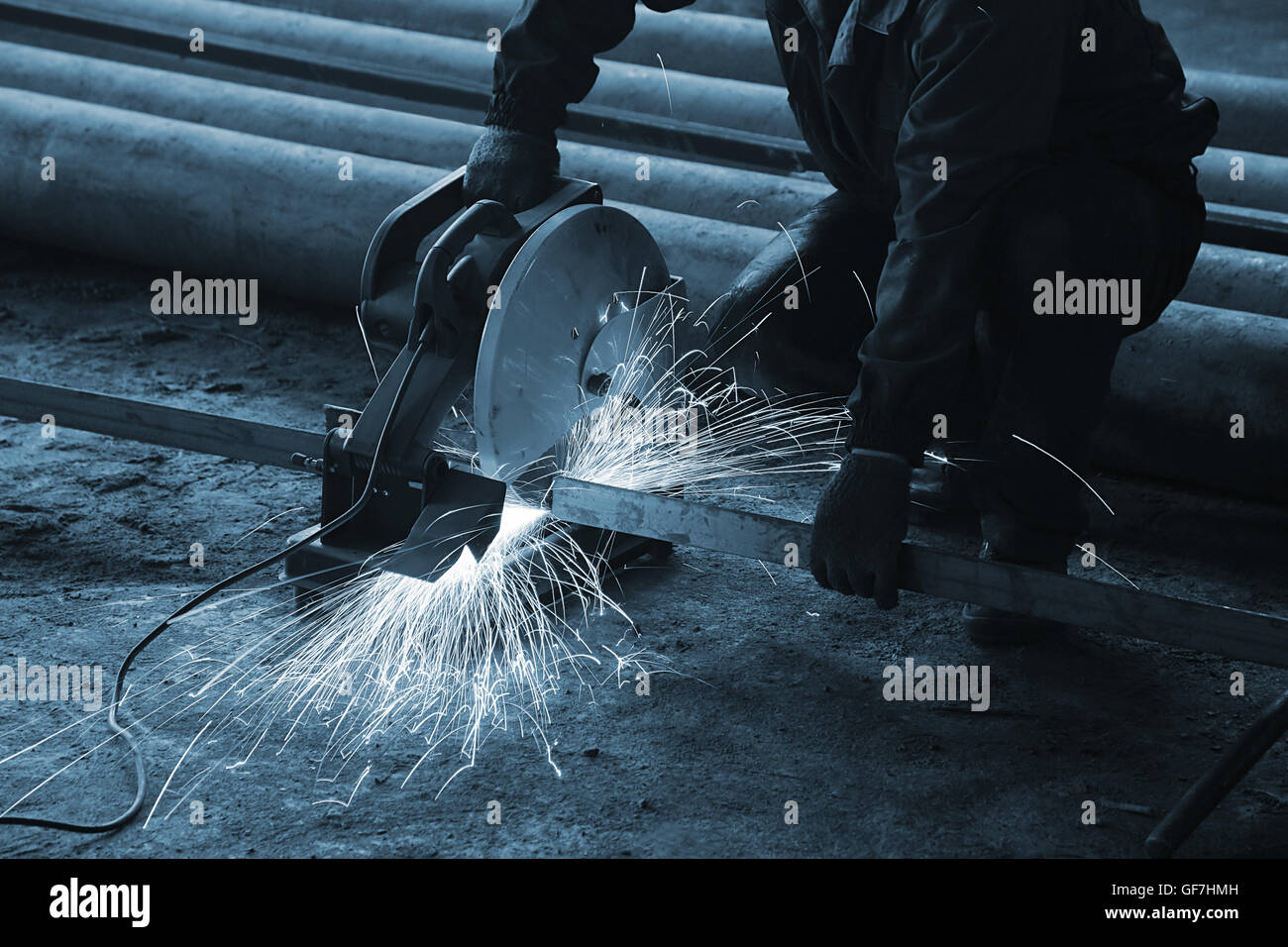 Processing of metal at a modern factory Stock Photo - Alamy