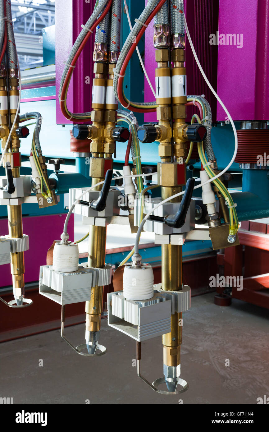 equipment for metal processing in the modern factory Stock Photo - Alamy