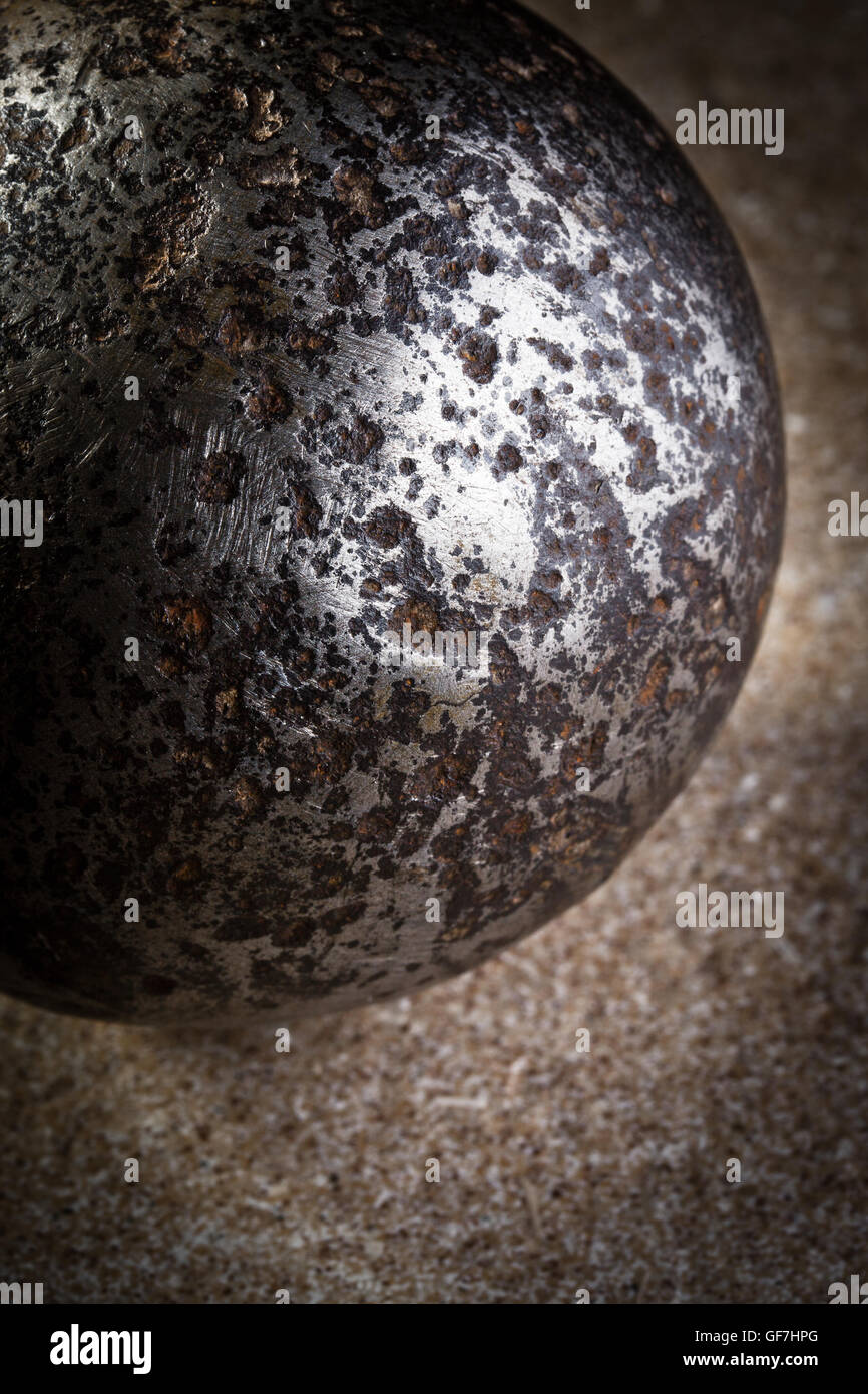 metal ball on the marble close up Stock Photo - Alamy