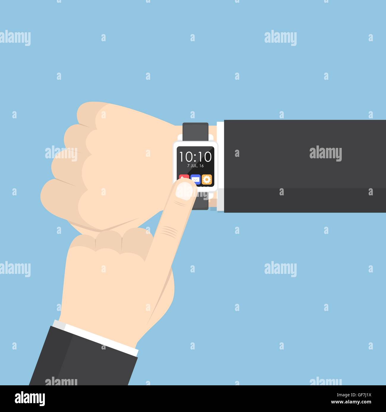 Cartoon smart watch wearable technology hi-res stock photography and ...