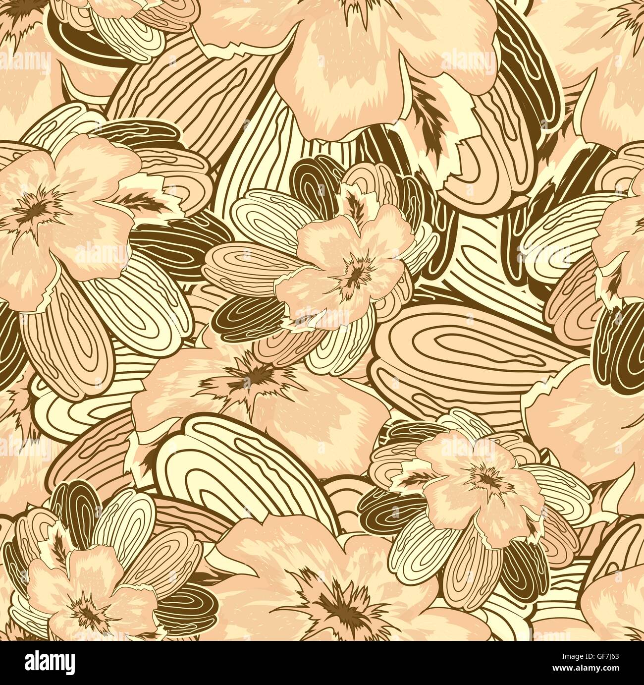 Seamless Floral Ornamental Pattern Stock Vector Image & Art - Alamy